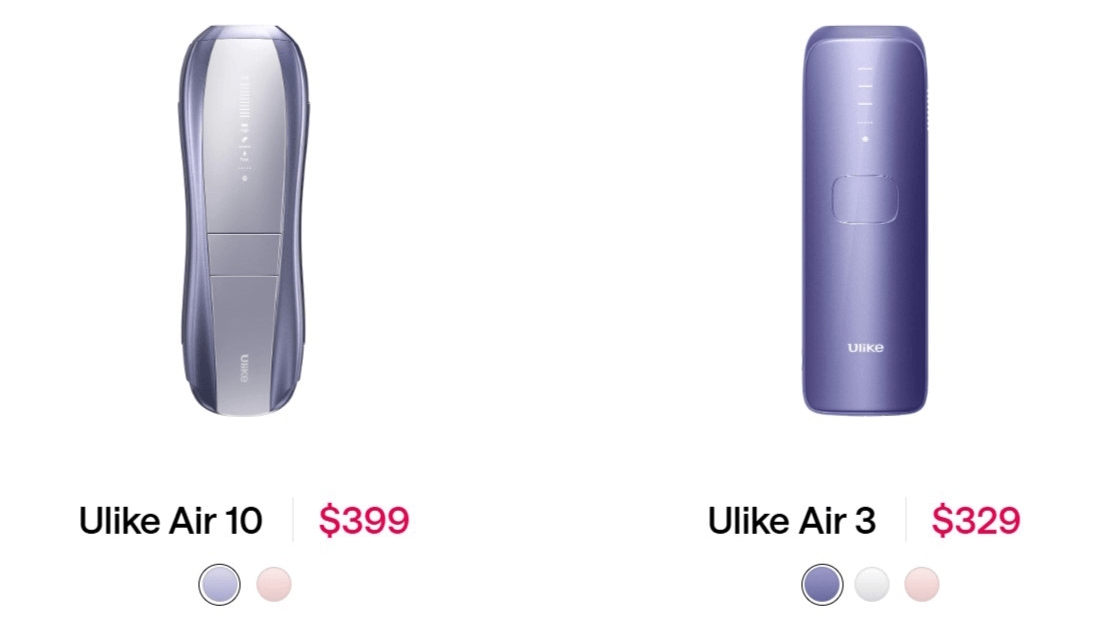 Ulike IPL Hair Removal Devices Comparison: Air 10 vs Air 3 vs Ulike X ...